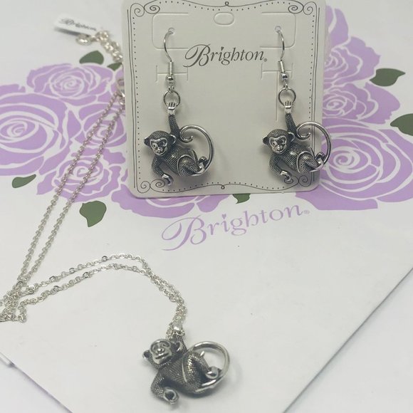 Brighton | Jewelry | Brighton Monkeying Around Earrings And Necklace ...